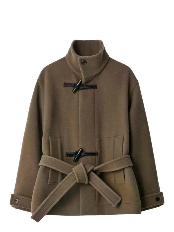 LEMAIRE Wool Short Duffle Coat - Brown