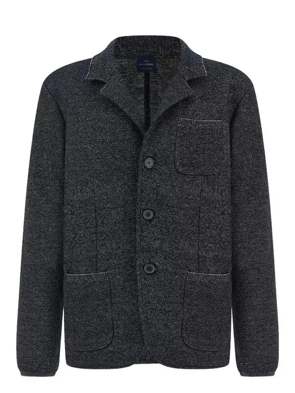 Paul & Shark Button-fastening Knitted Blazer - Blue