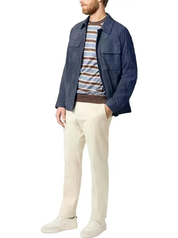 Paul & Shark Aqualeather Suede Jacket - Blue