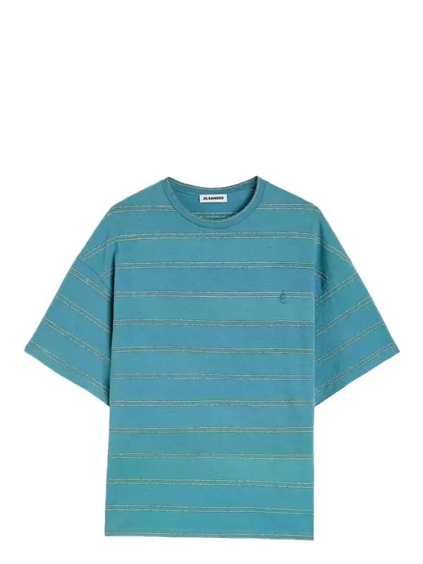 JIL SANDER Striped T-shirt - Blue