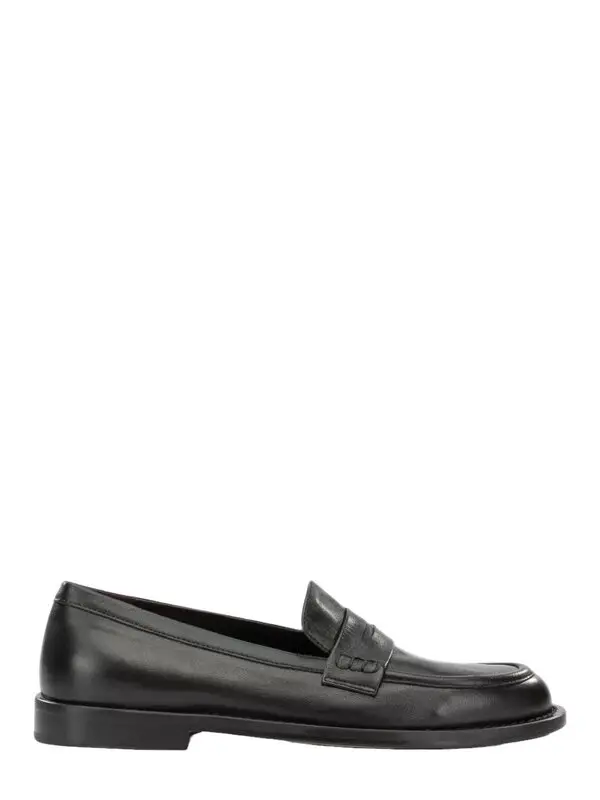 POMME D´OR Leather Penny-slot Loafers - Black