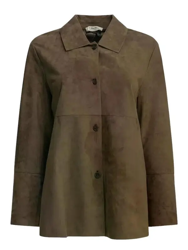 Max Mara Lambskin Coat - Brown