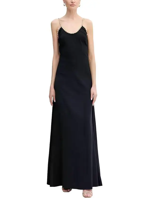 SILVIAN HEACH Embellished Strap Maxi Dress - Black