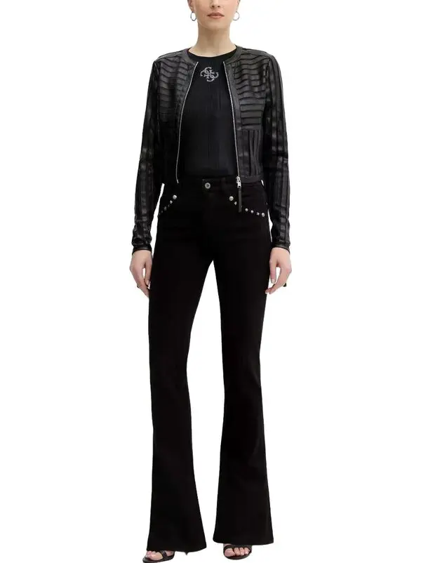 SILVIAN HEACH Cropped Zip Jacket - Black