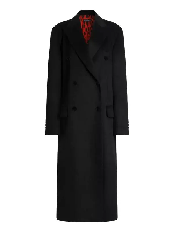Dolce & Gabbana Cashmere Double-breasted Coat - Black