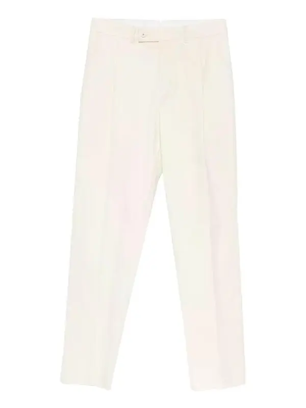 Caruso Pleated Tailored Trousers - Neutrals