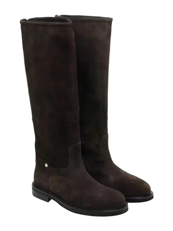 POEVE Suede Knee-high Boots - Brown