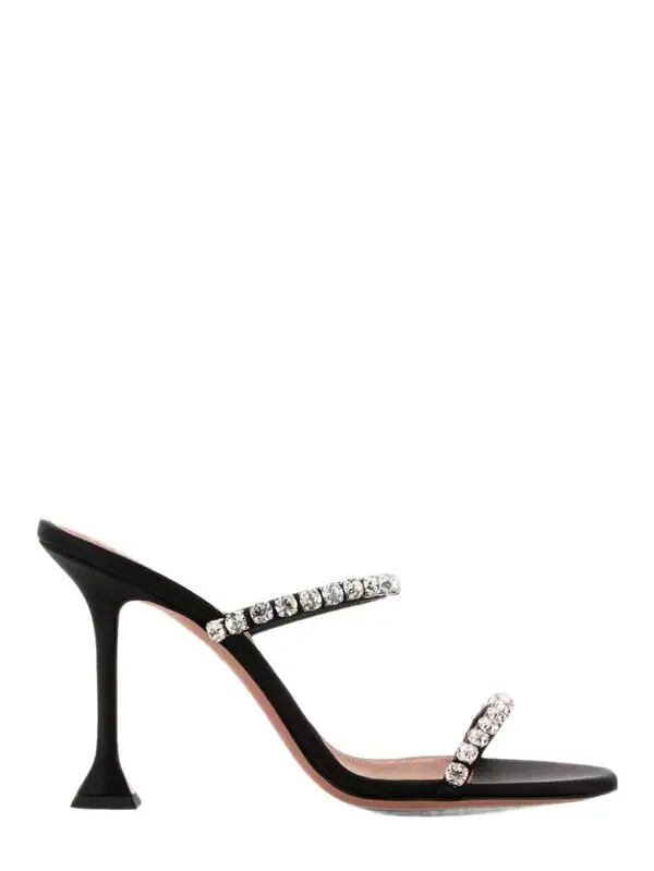 Amina Muaddi Gigi Heeled Sandals - Black
