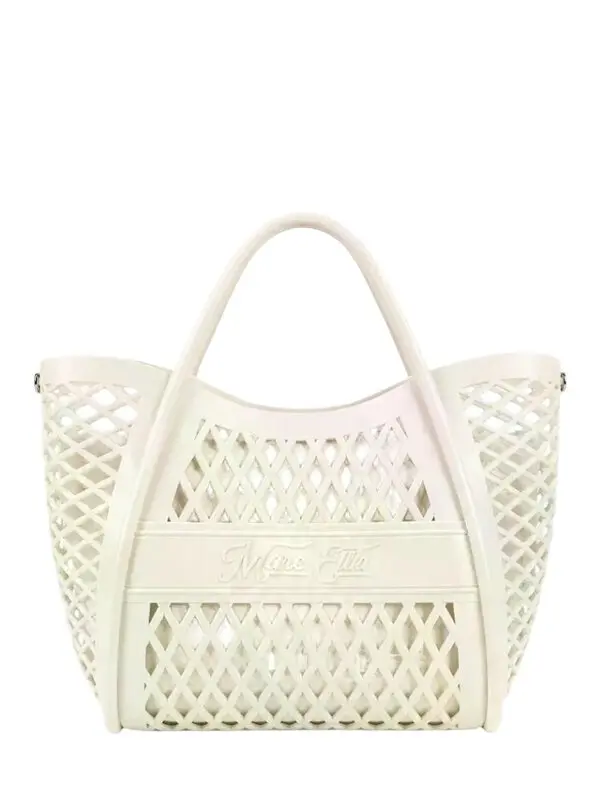 MARC ELLIS Medium Flat Basket Tote Bag - Neutrals