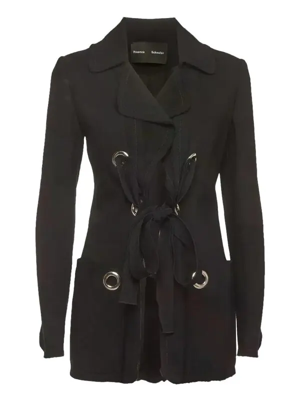 Proenza Schouler Tie-front Jacket - Black