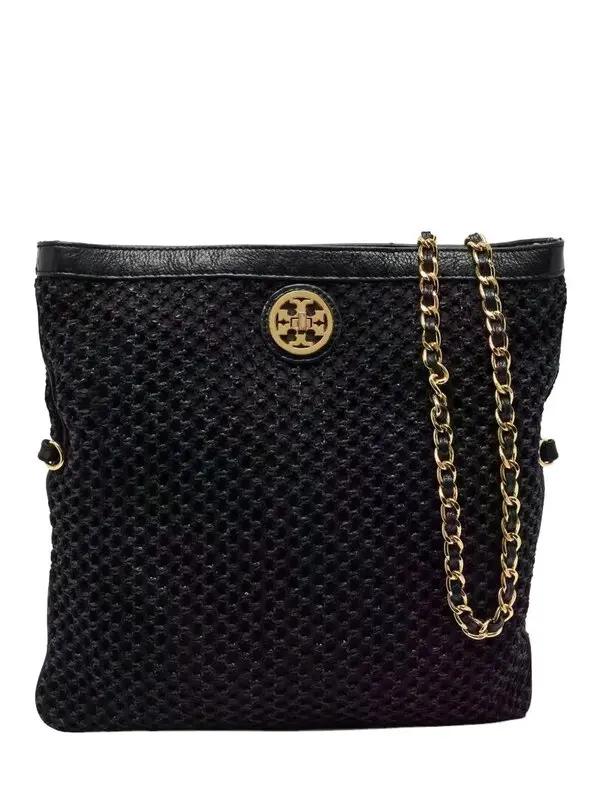 Tory Burch Woven Chain-strap Shoulder Bag - Black