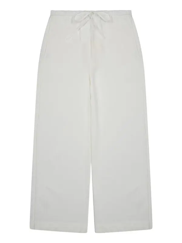 TOTEME High-waist Drawstring Trousers - White