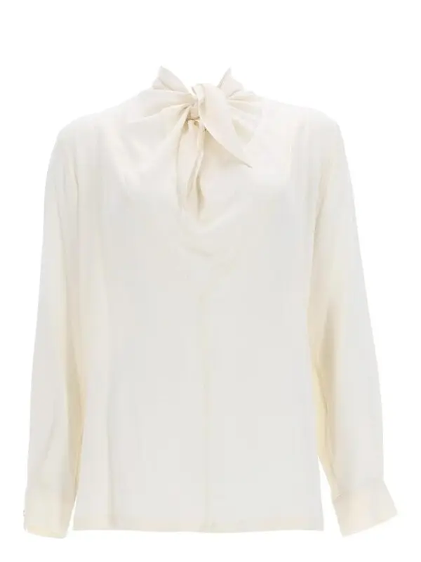 Max Mara Silk Charmeuse Blouse - Cream
