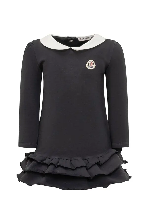 Moncler Peter Pan Collar Ruffled Mini Dress - Blu