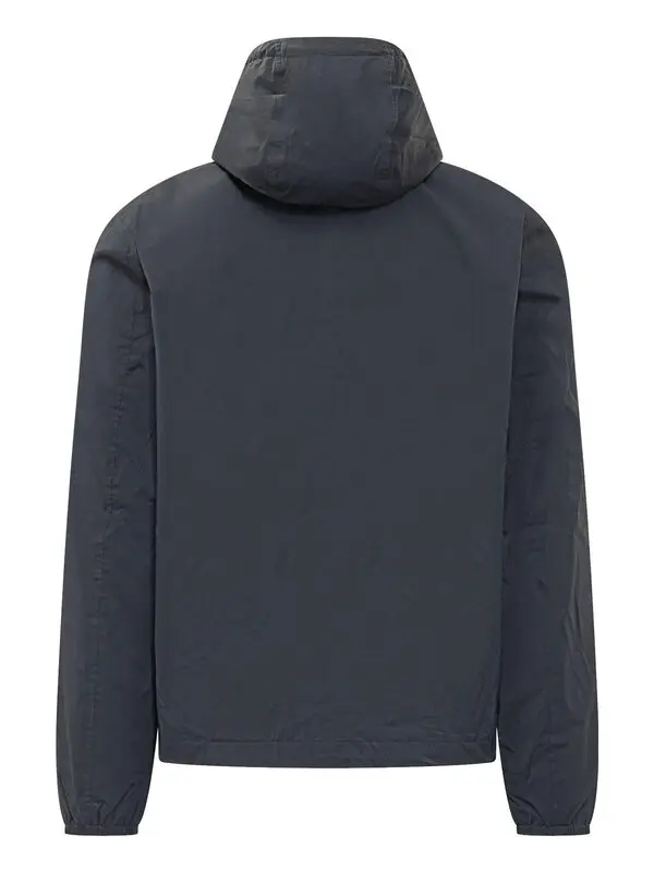 K-WAY Stretch Jacket With Hood And Zip - Blue Depth
