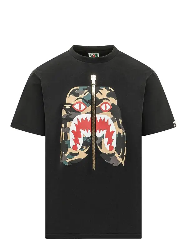 A BATHING APE Graphic Logo T-shirt - Black