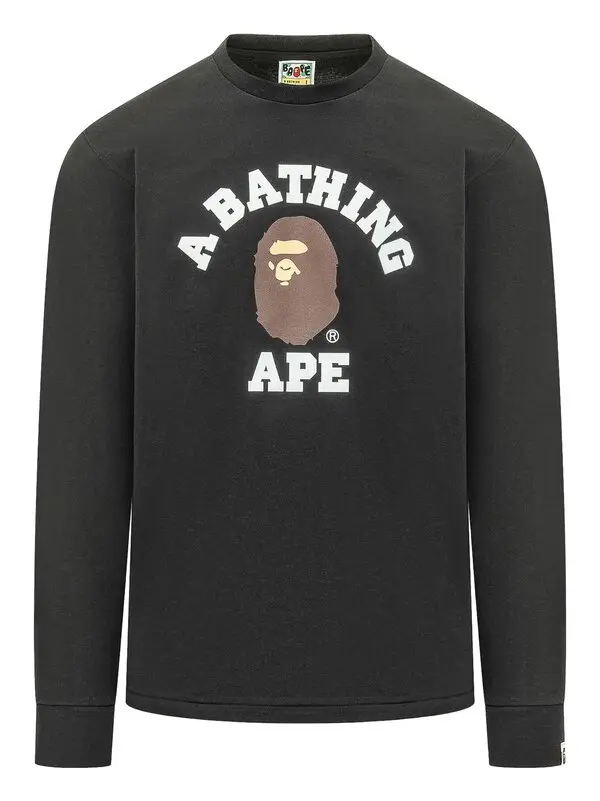 A BATHING APE Mini Graphic Front Tee - Black