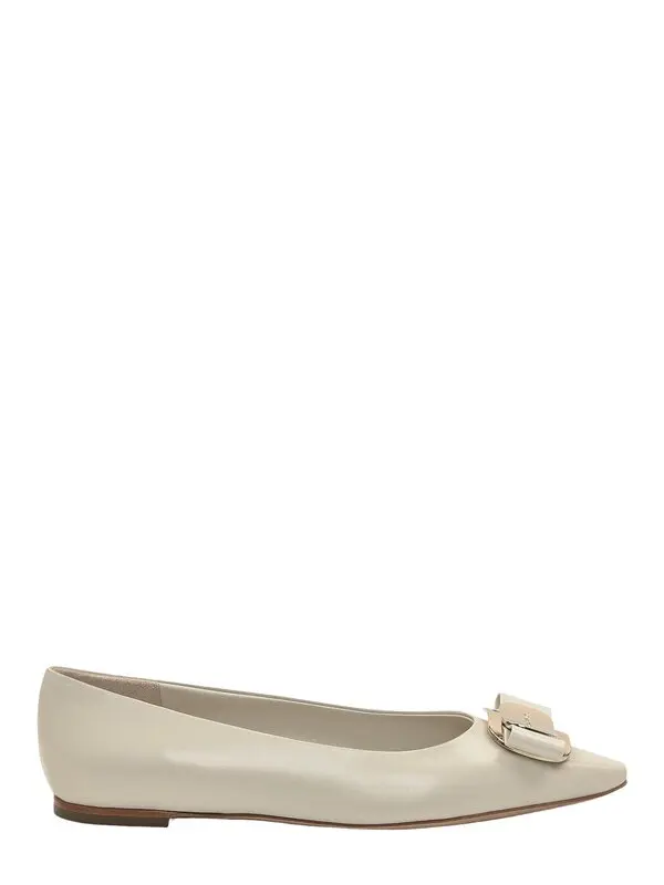 FERRAGAMO Elegant Ballerina Flats - Mascarpone