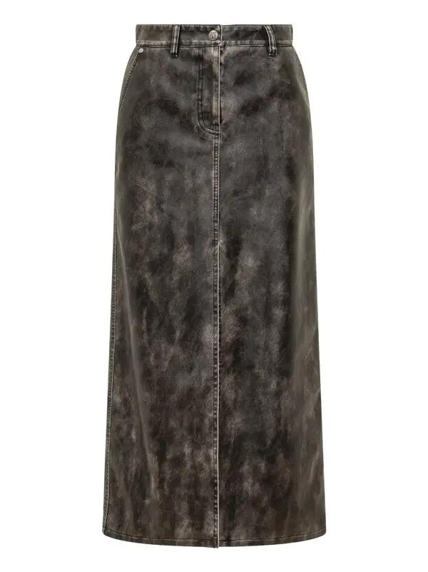 Palm Angels Vintage-inspired Midi Skirt - Dark Grey