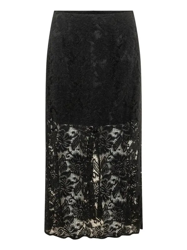 LE SULLY STUDIO Lace Mini Skirt - Nero