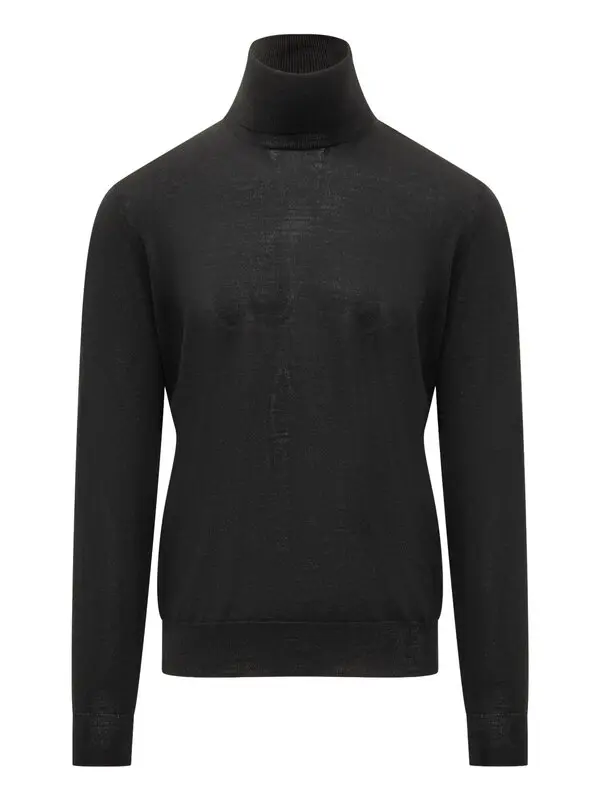 FILIPPO DE LAURENTIIS Wool Turtleneck Pullover - Nero