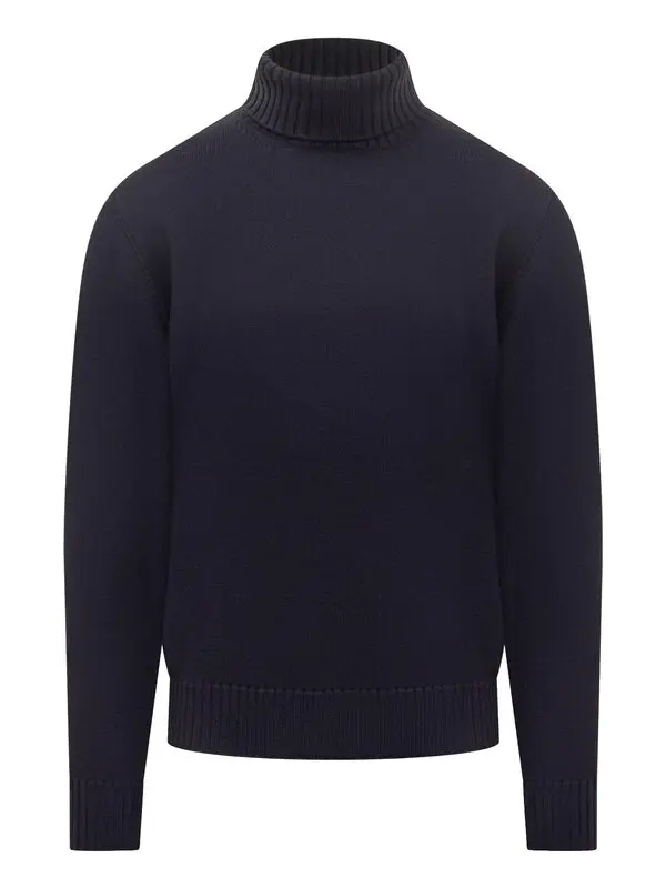 FILIPPO DE LAURENTIIS Elegant Wool Turtleneck Sweater - Blu
