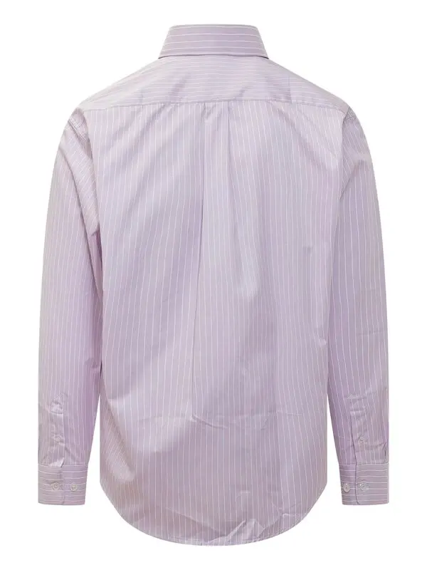 Drole De Monsieur Button-down Stripe Shirt - Lavander