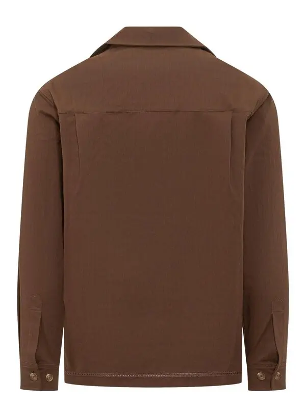 Drole De Monsieur Stylish Shirt With Unique Design - Brown