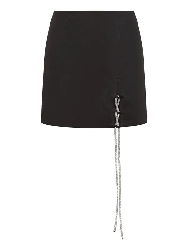 Giuseppe Di Morabito Rhinestone Mini Skirt - Black