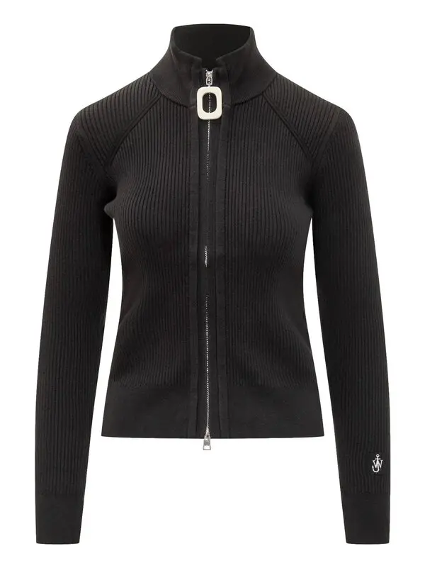 JW Anderson Zip Closure Cardigan - Black