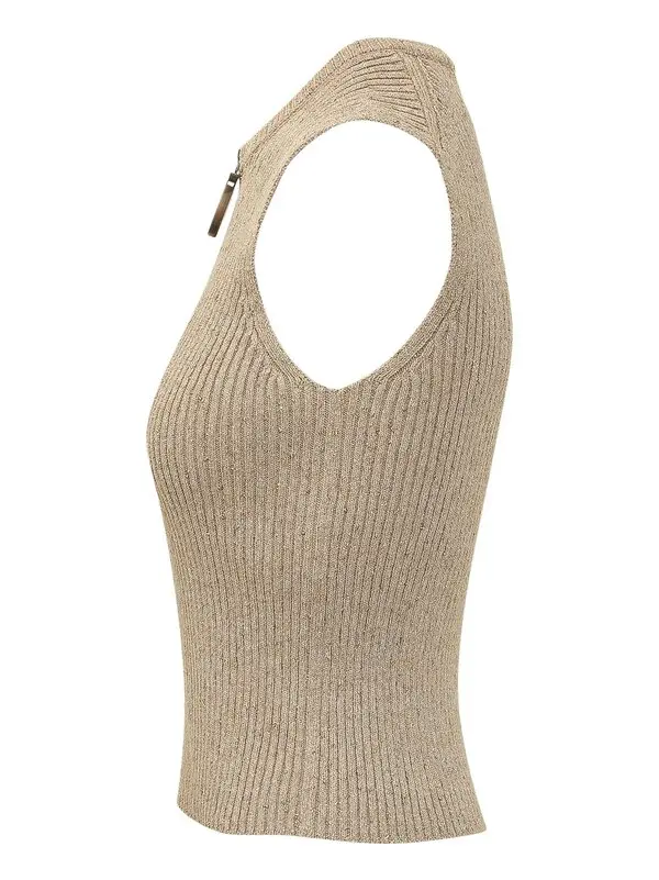JW Anderson J. W. Anderson Zip Tank Top - Sand
