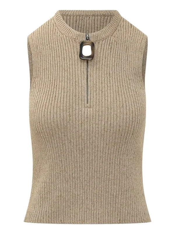 JW Anderson Zip Tank Top - Sand