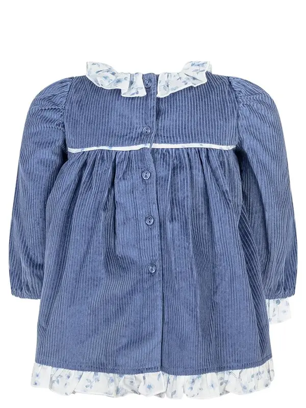 Monnalisa Velvet Suit With Teddy Bear - Avio