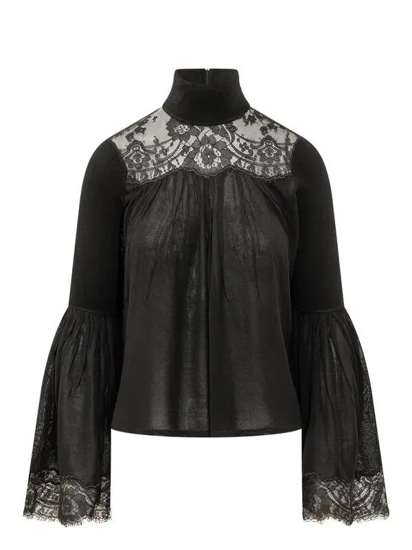 Zimmermann Delicate Lace Blouse - Black