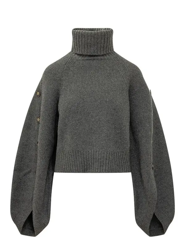 Zimmermann Valiant Buttoned Sweater - Graphite