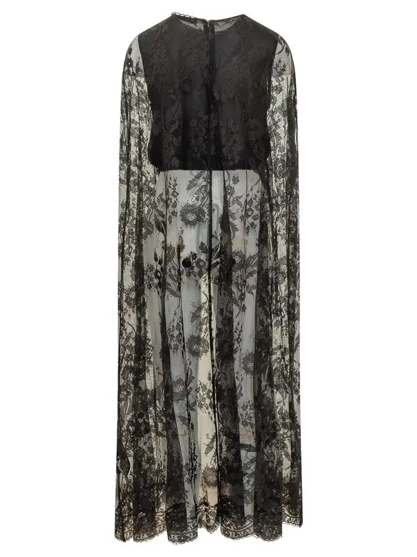 Zimmermann Valiant Lace Caped Top - Black