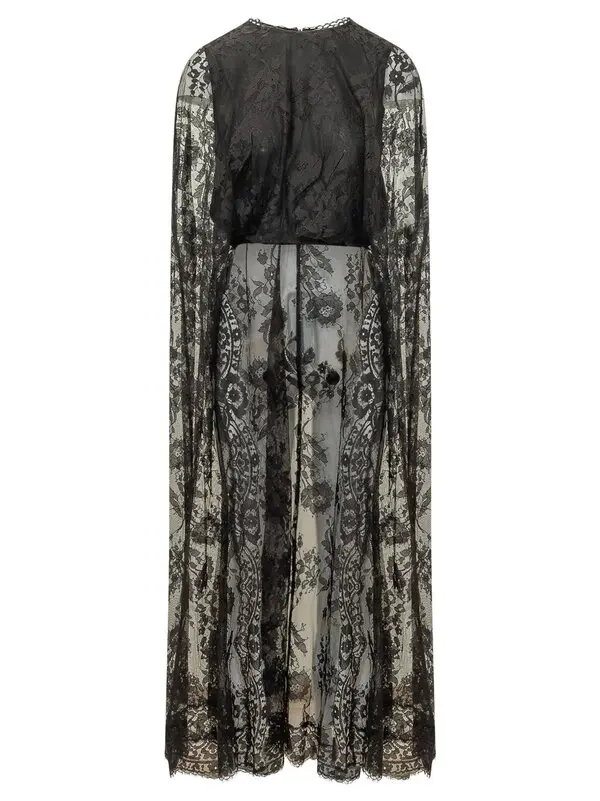 Zimmermann Valiant Lace Caped Top - Black