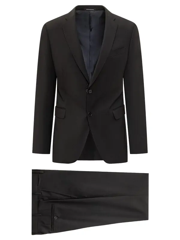 Emporio Armani Single-breasted Cotton Gown - Nero