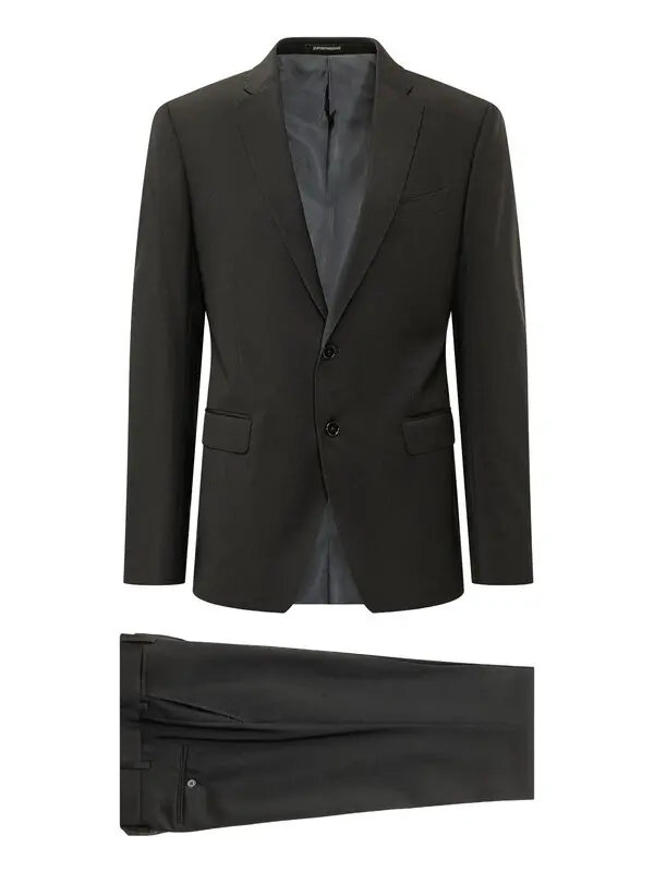 Emporio Armani Single-breasted Cotton Gown - Nero