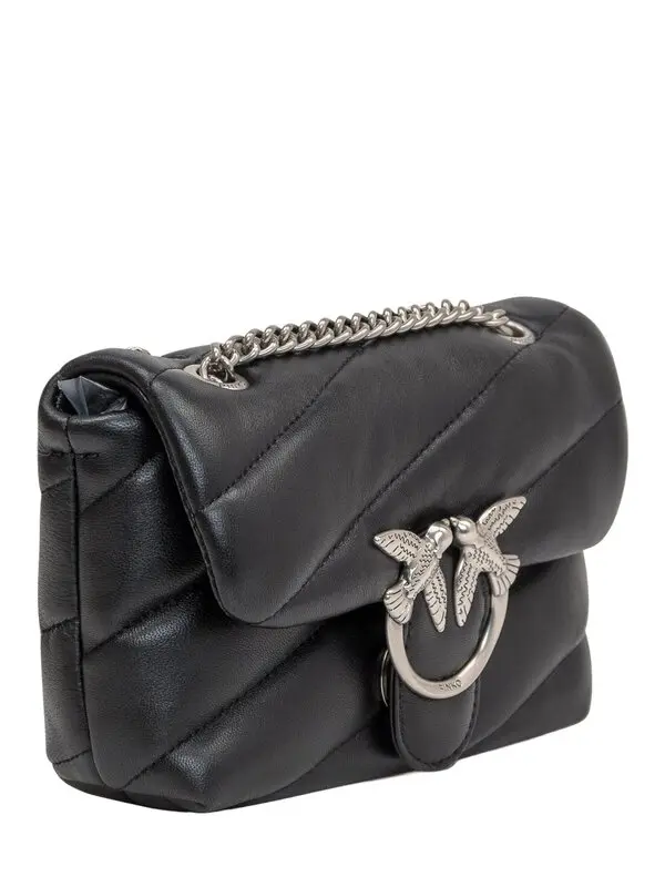 Pinko Mini Puff Bag - Nero Old Silver