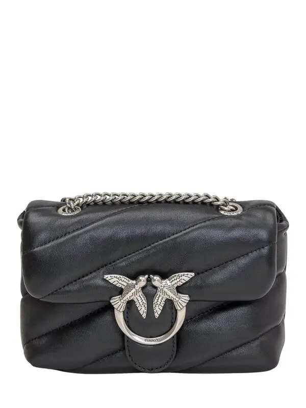 Pinko Mini Puff Bag - Nero Old Silver
