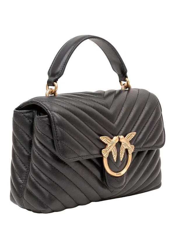 Pinko Quilted Shoulder Bag With Handle - Black