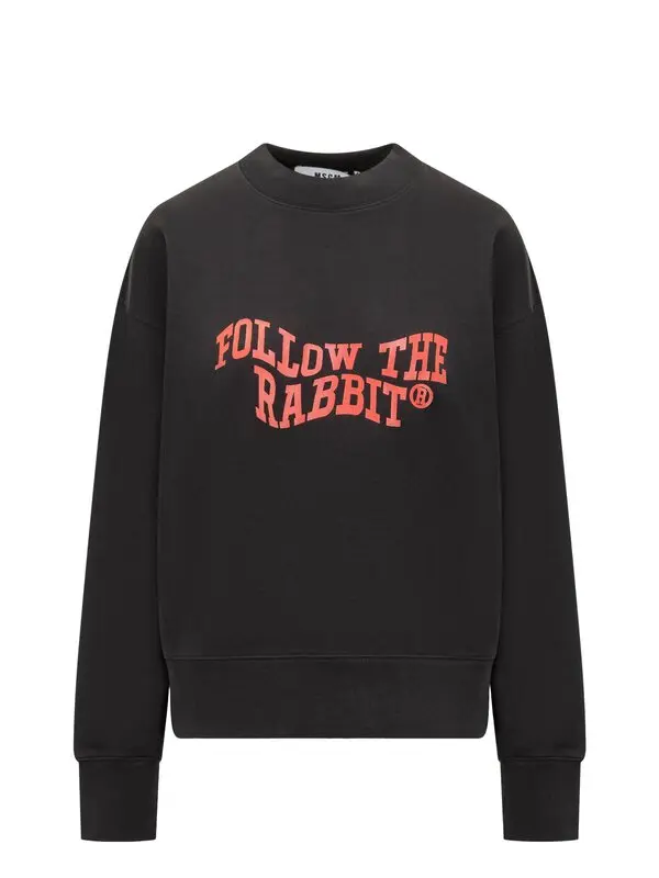 MSGM Follow The Rabbit Graphic Sweatshirt - Black