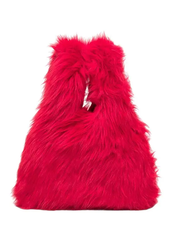 MSGM Metallic Finish Eco-friendly Mini Handbag - Red