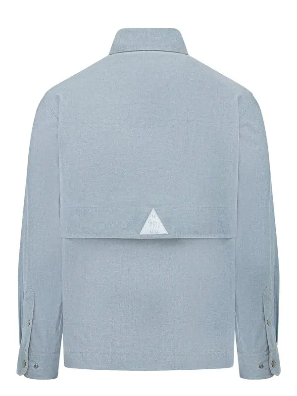 Moncler Shirt With Front Pockets - Denim