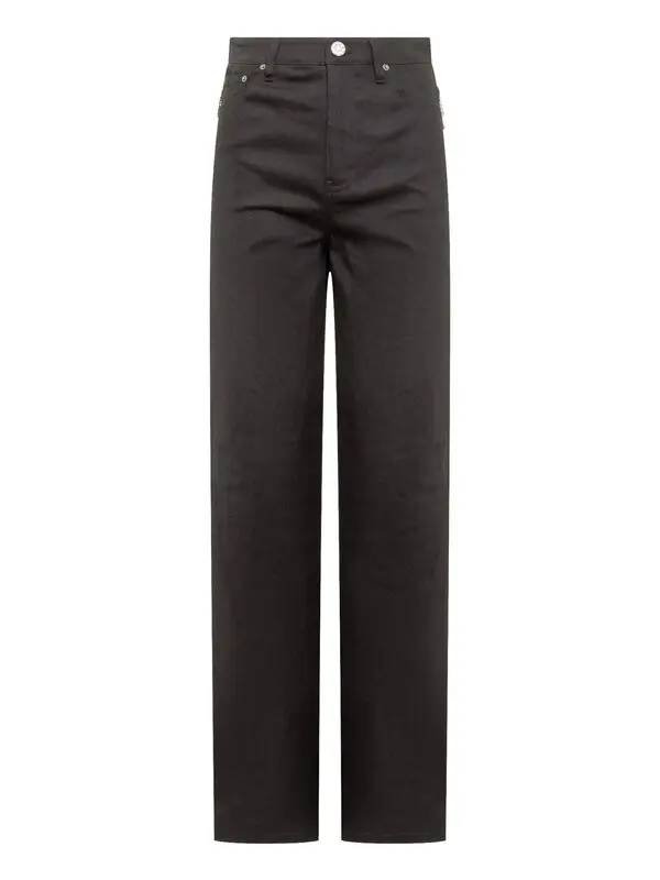 ROTATE BY BIRGER CHRISTENSEN Strass Embellished Trousers - Black