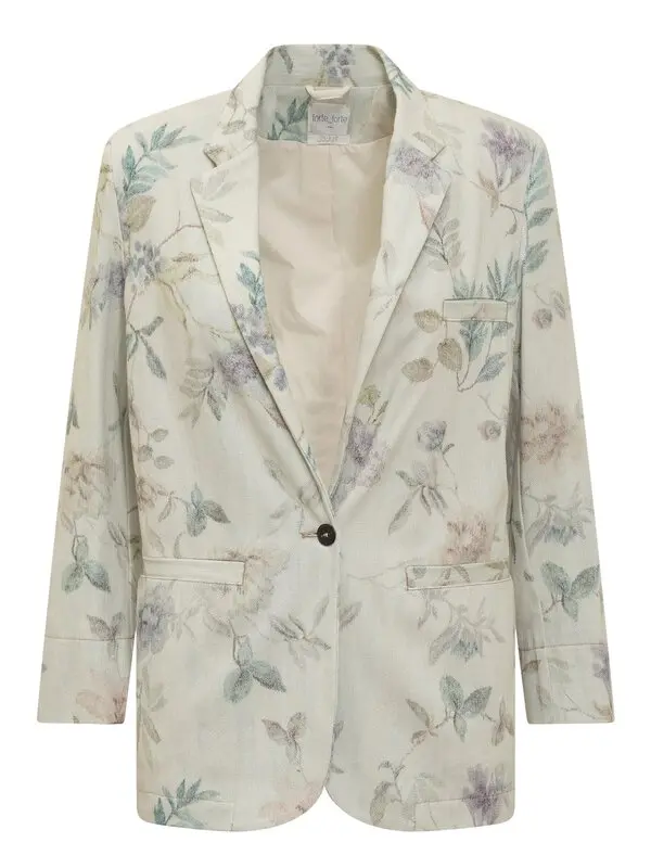 FORTE_FORTE Floral Blazer - Bleach