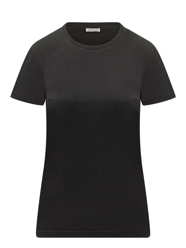 Moncler Cotton Short Sleeve T-shirt - Nero
