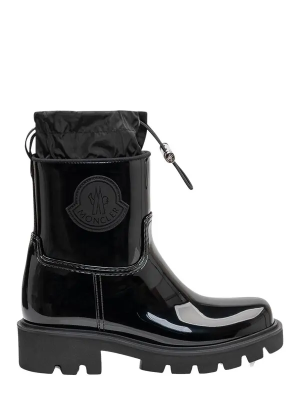 Moncler Rain Boots With Rugged Sole - Nero