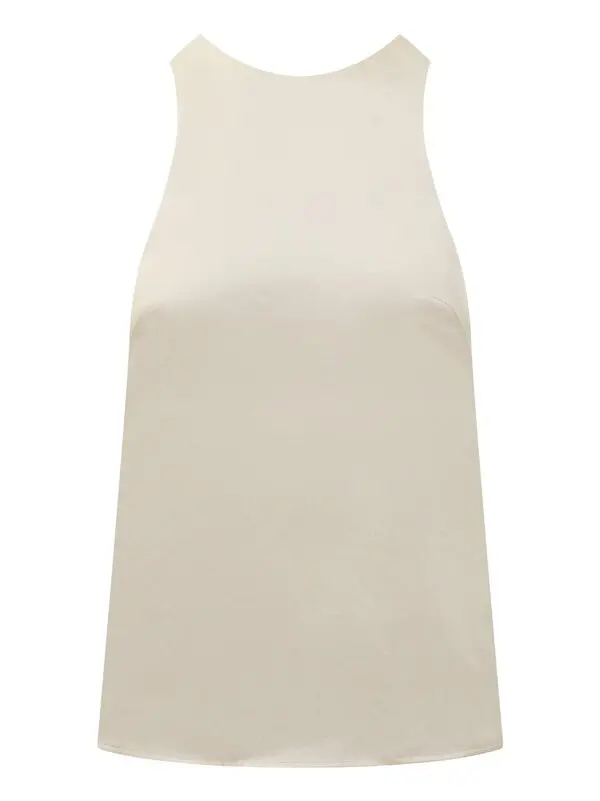 Loulou De Saison Silk Satin Top - Ivory